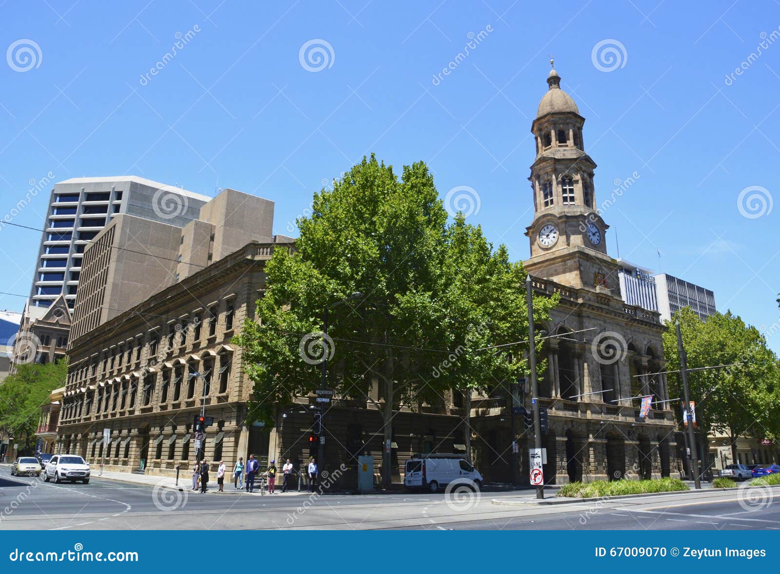 Adelaide Town Hall imagem editorial. Imagem de centro - 67009070