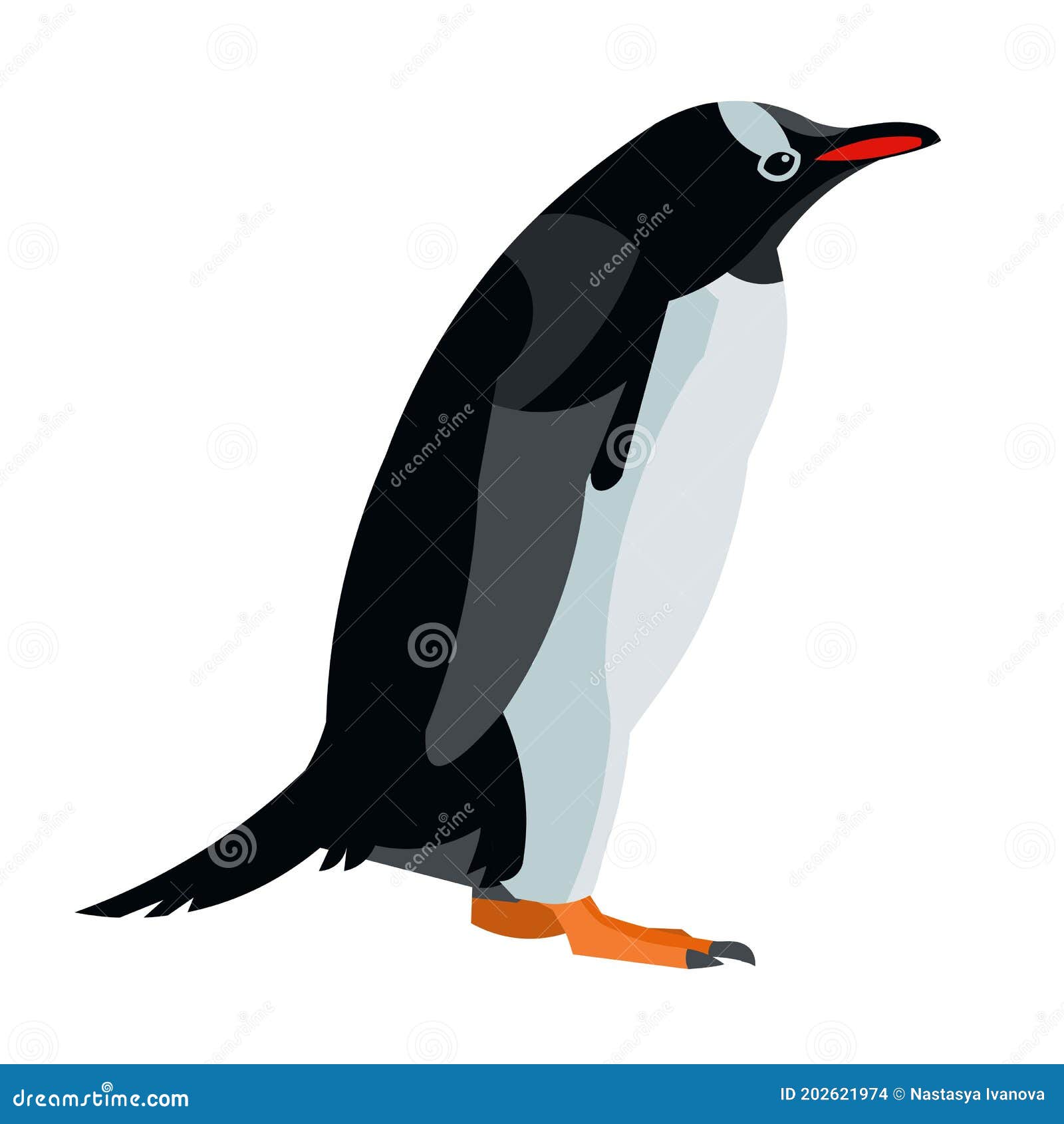 Adele Penguin Going In Profile Silhouette Vector Illustration ...