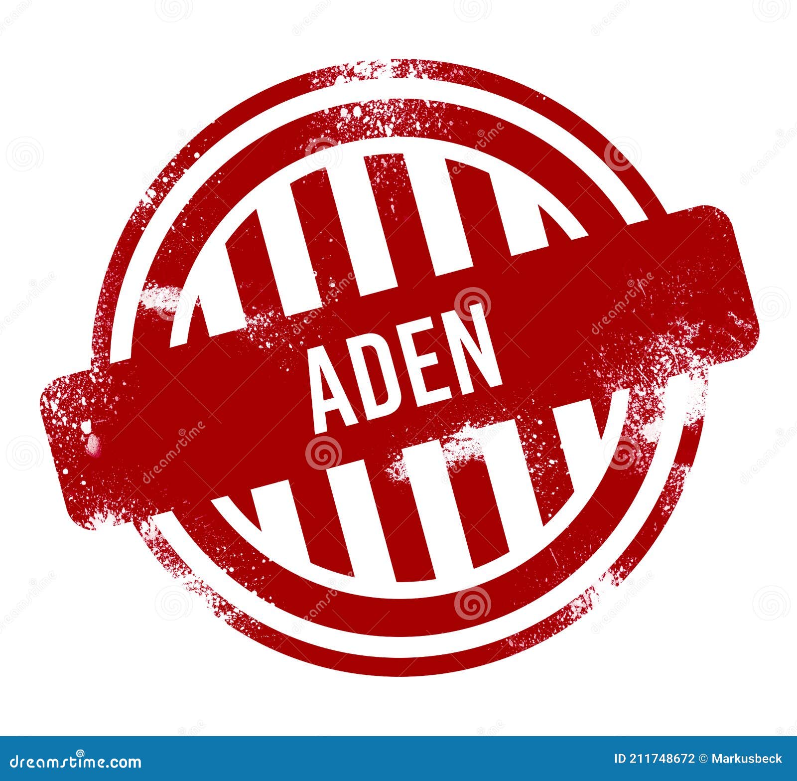 Aden - Red Grunge Button, Stamp Stock Illustration - Illustration of ...