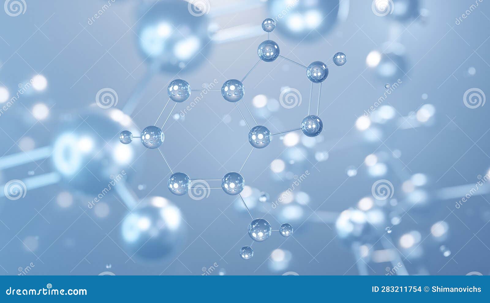 Adenine Molecular Structure 3d, Flat Model, Purine Nucleobase ...