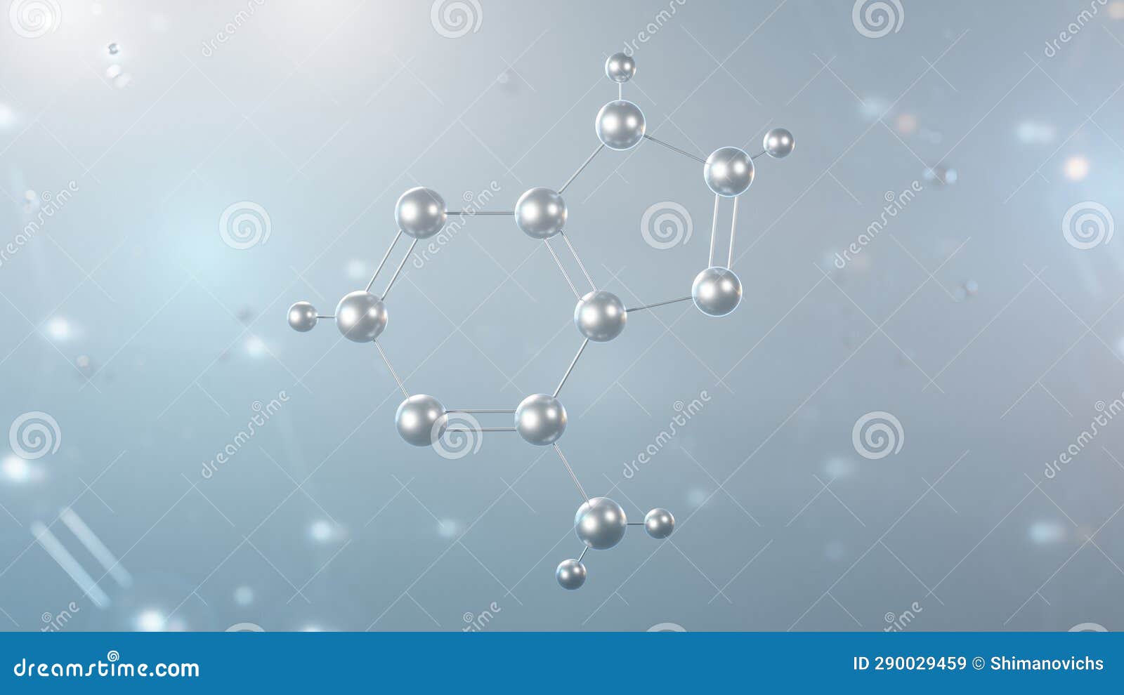 Adenine Molecular Structure, 3d Model Molecule, Purine Nucleobase ...