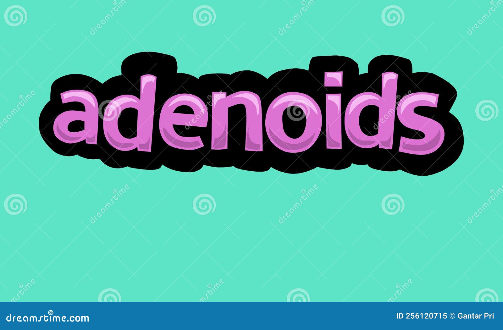 ADENOIDS Writing Vector Design on a Blue Background Stock Vector ...