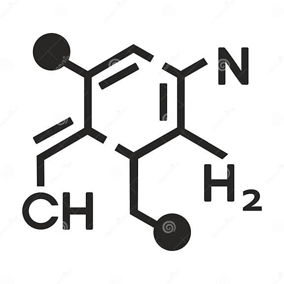 Structural Chemical Formula and Molecule Model. Vector Illustration ...