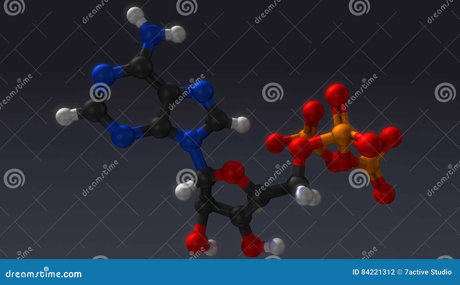 Adenosine Trifosfaatstructuur Stock Illustratie - Illustration of band ...