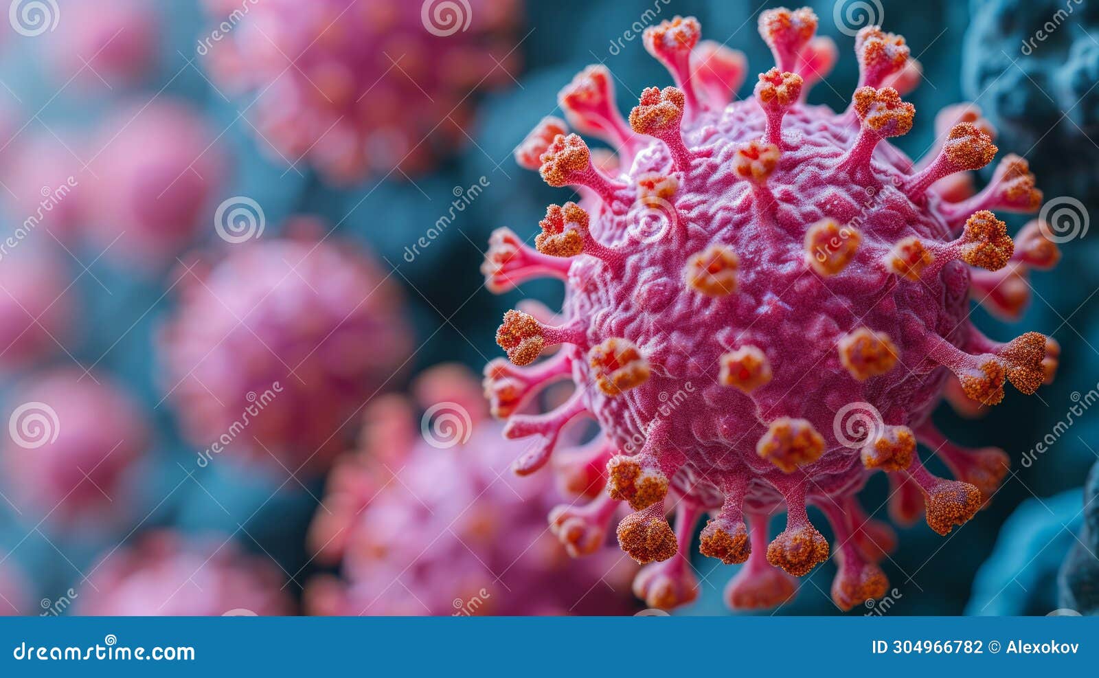 Adenovirus Under a Microscope AI Generated Stock Illustration ...