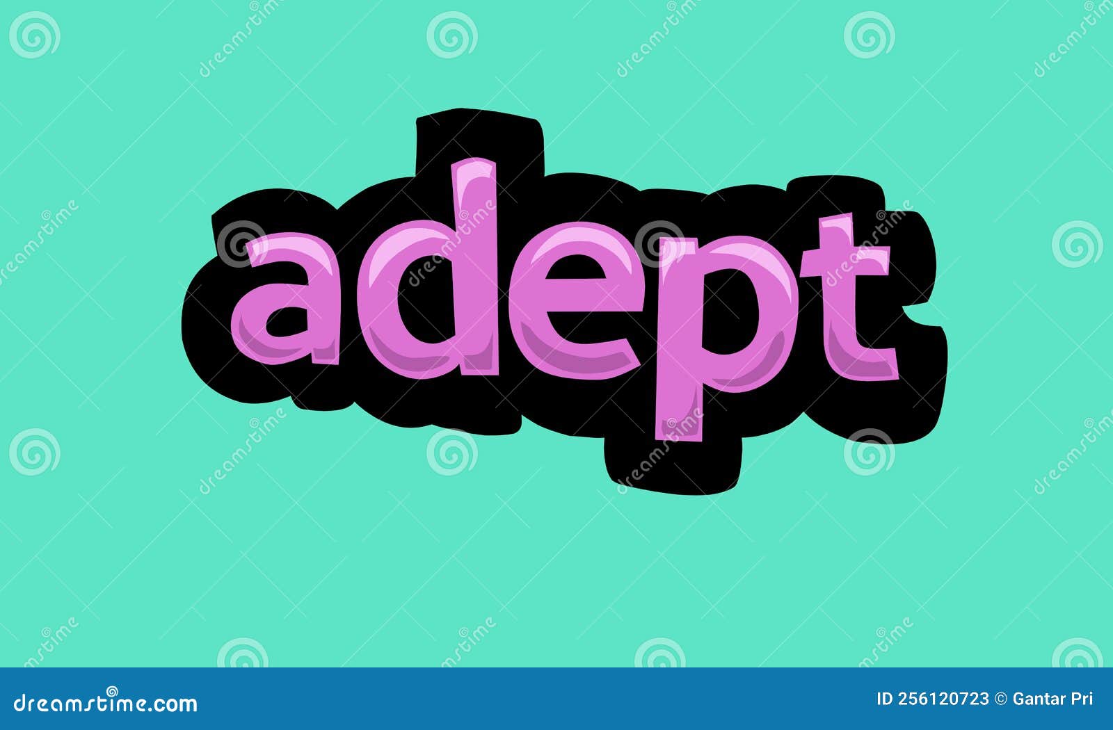 ADEPT Writing Vector Design On A Blue Background | CartoonDealer.com ...