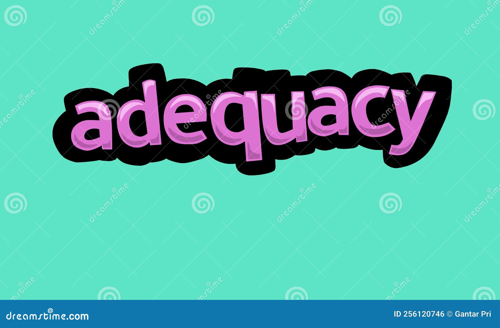 ADEQUATE Writing Vector Design on a Blue Background Stock Vector ...