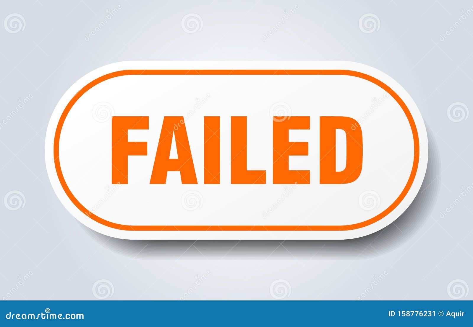 Adesivo com falha ilustração do vetor. Ilustração de branco - 158776231