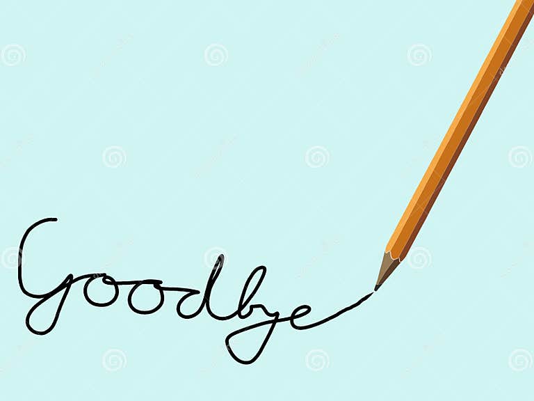 Adeus-vetor ilustração stock. Ilustração de adeus, desenhado - 95301673
