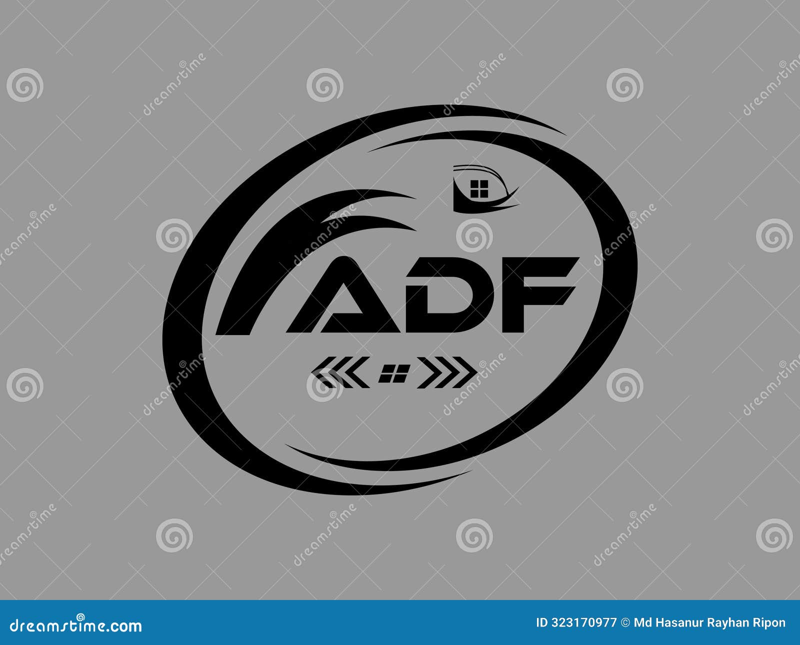 ADF Letter Logo Design. ADF Simple and Modern Monogram Logo Stock ...