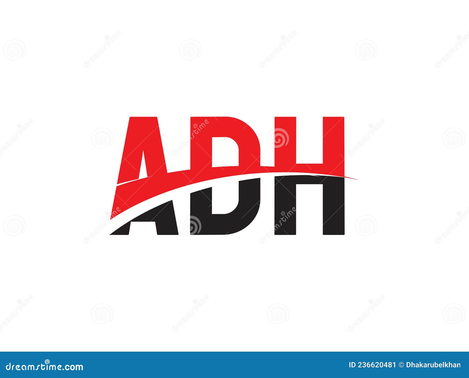 ADH Letter Initial Logo Design Vector Illustration Stock Vector ...