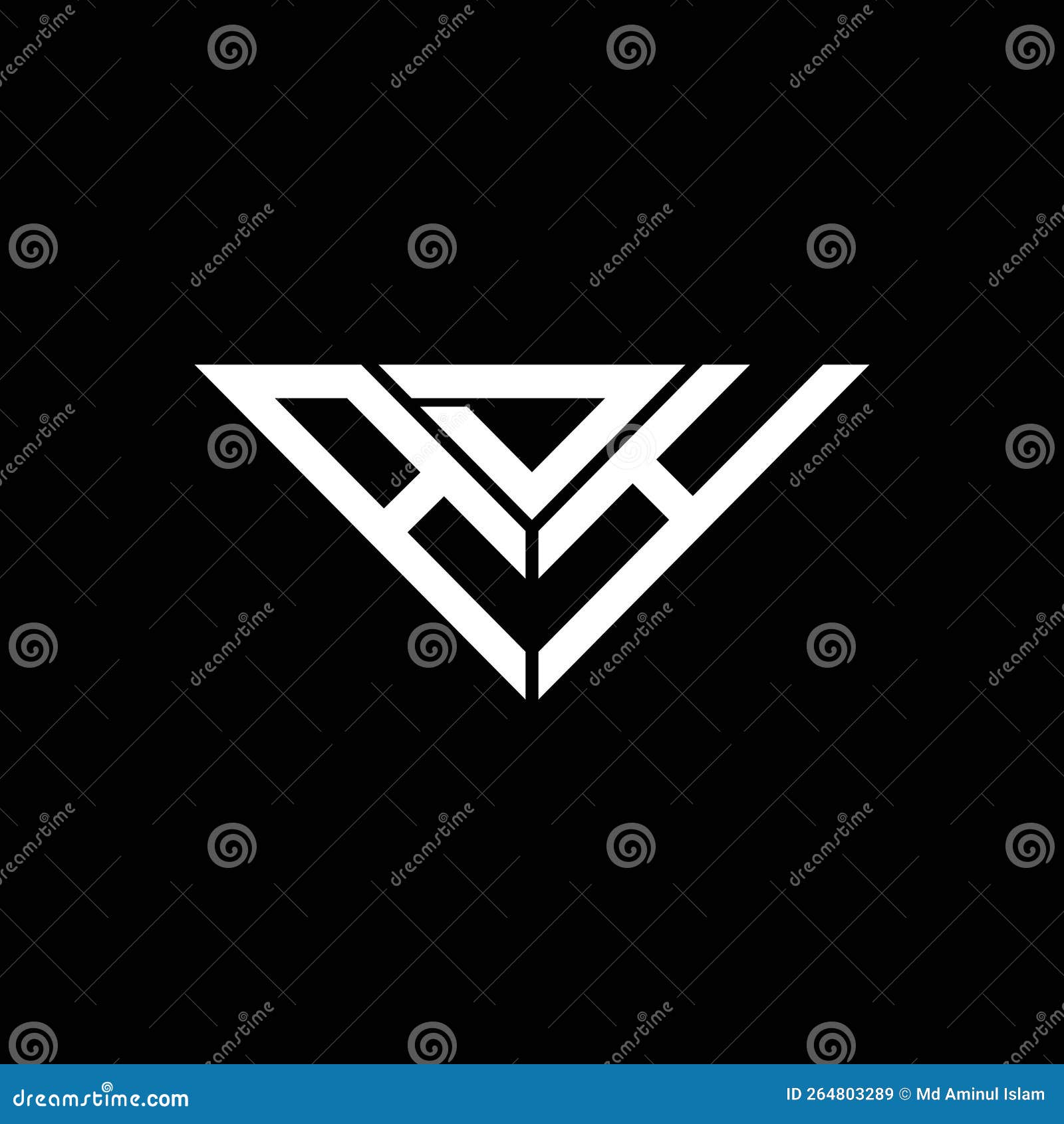 ADH Letter Logo Creative Design with Vector Graphic, Stock Vector ...