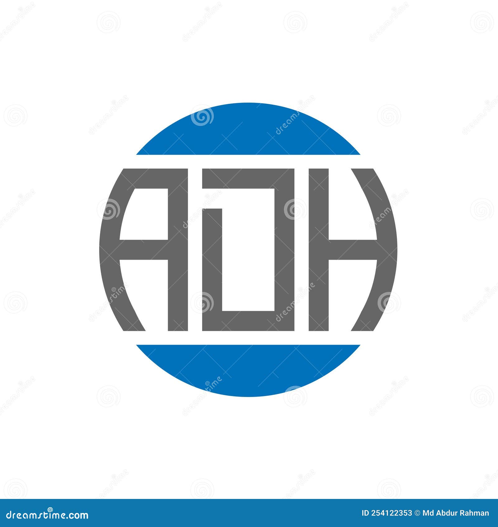 ADH Letter Logo Design on White Background. ADH Creative Initials ...