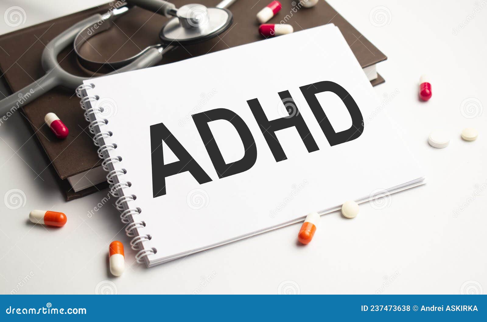 Adhd Abbreviation on the Notepad with Stethoscope Stock Photo - Image ...