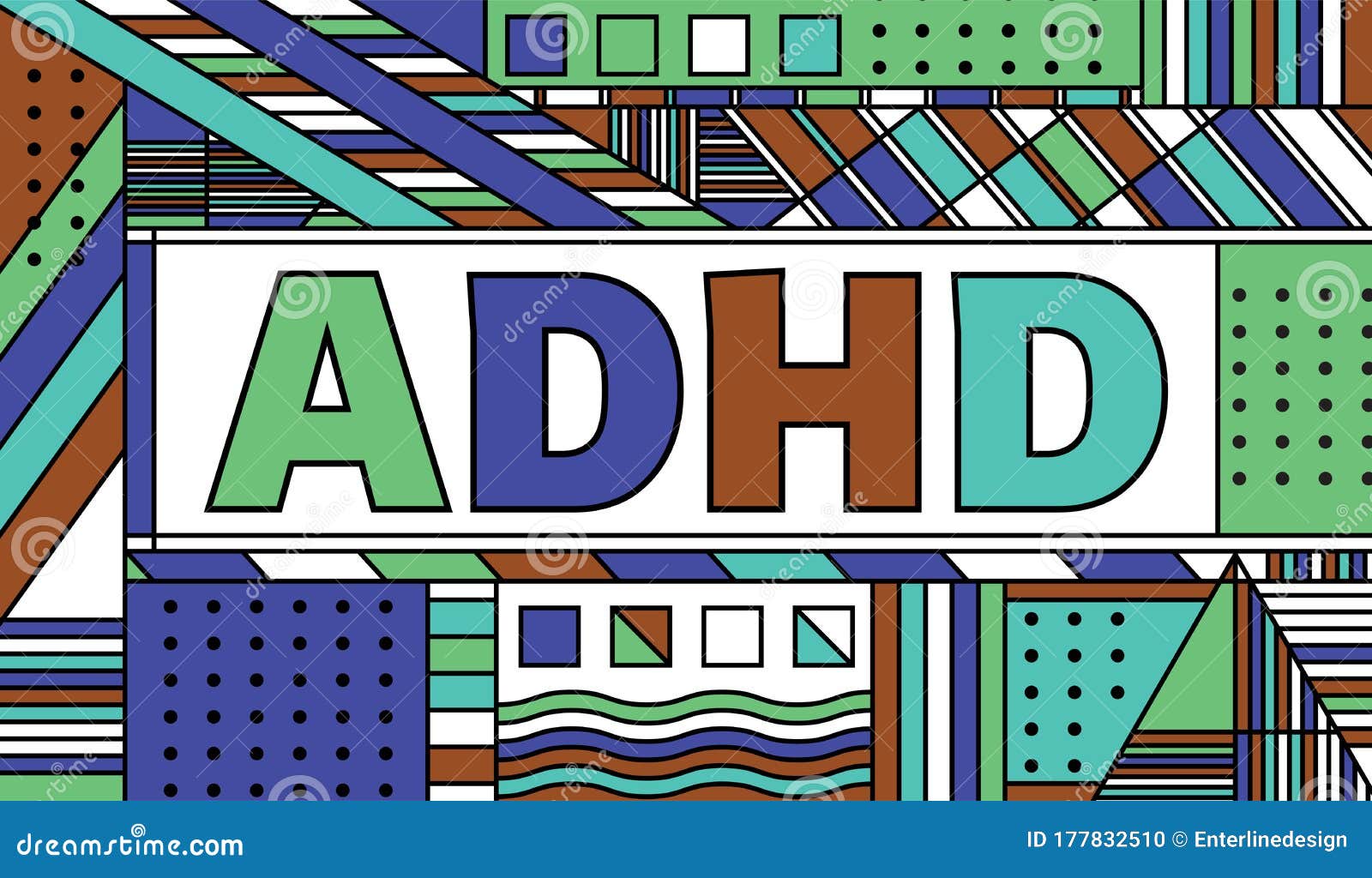 ADHD Abstract Background Concept Illustration Stock Illustration ...