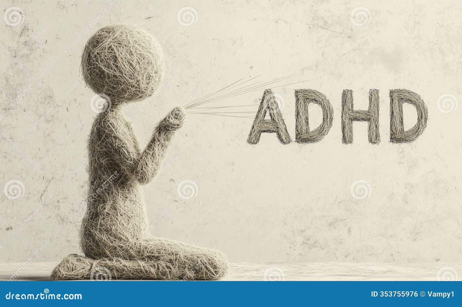 ADHD Attention Deficit Hyperactivity Disorder Stock Illustration ...