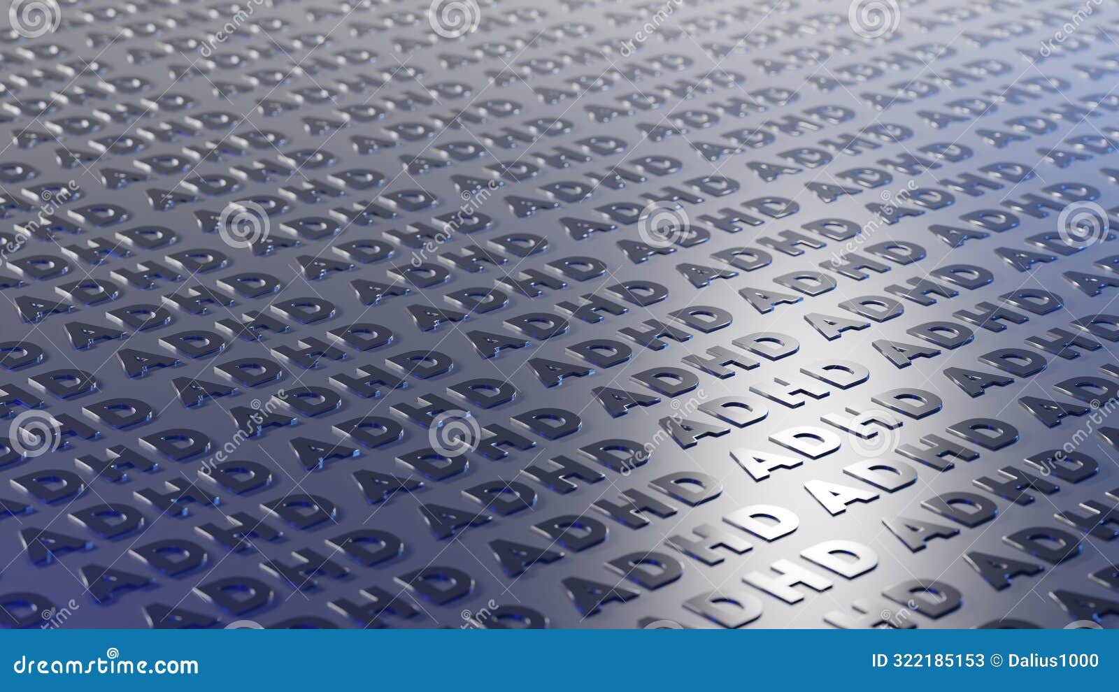 ADHD - Attention Deficit Hyperactivity Disorder Orange Blue Abstract ...