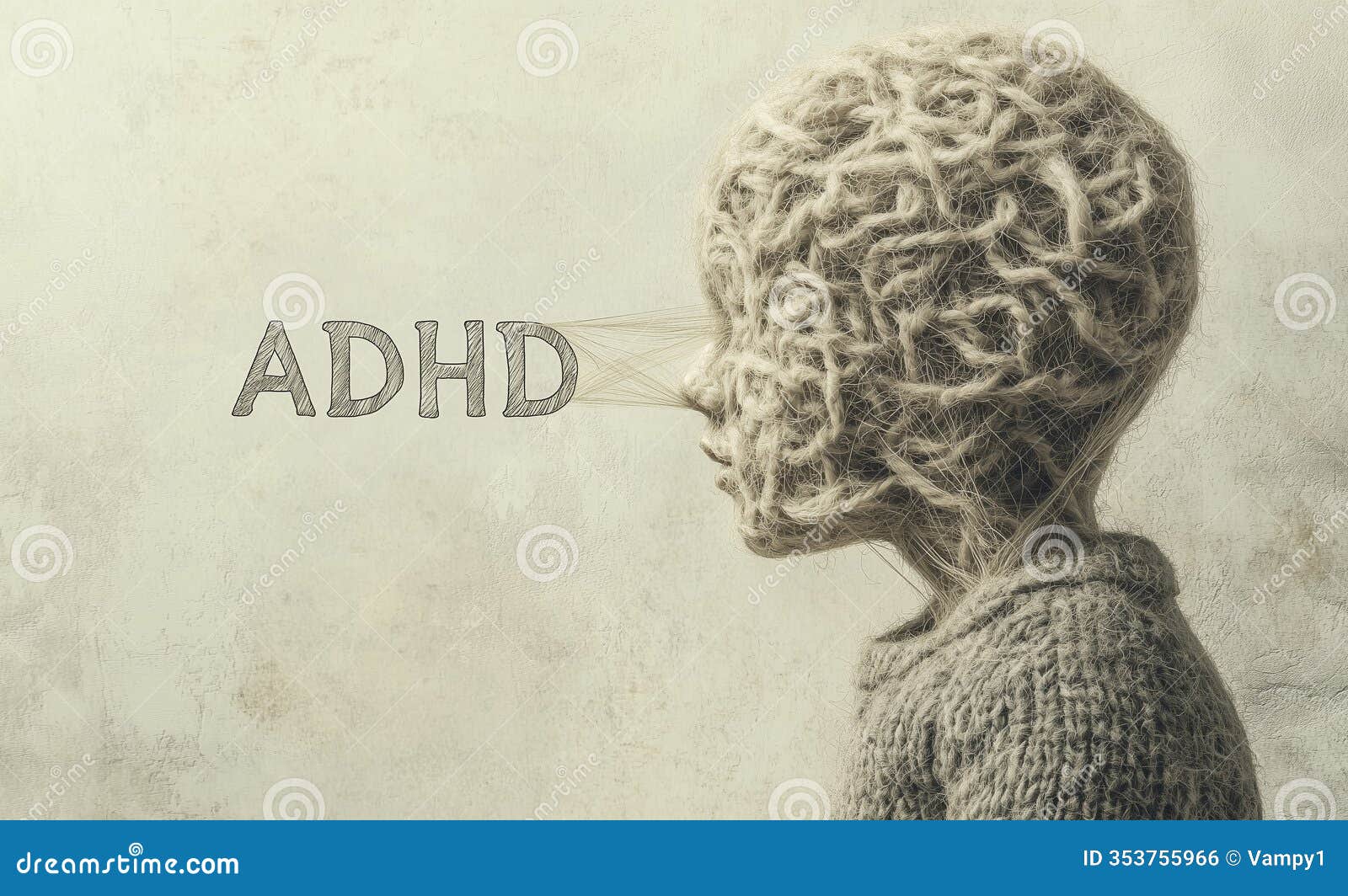 ADHD Attention Deficit Hyperactivity Disorder Stock Illustration ...