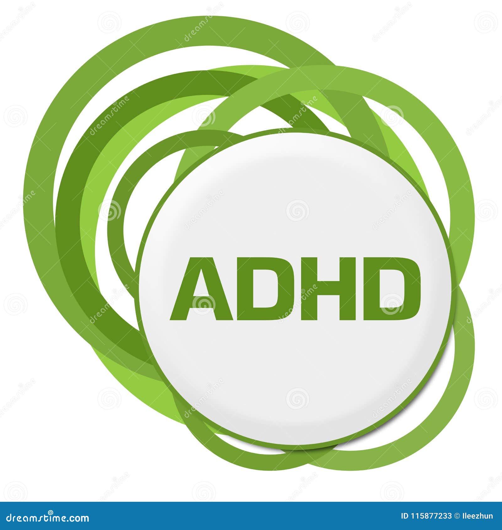 ADHD - Attention Deficit Hyperactivity Disorder Random Green Rings ... ADHD - Attention Deficit Hyperactivity Disorder Random Green Rings ...