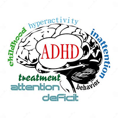 ADHD brain concept stock vector. Illustration of failure - 25473189