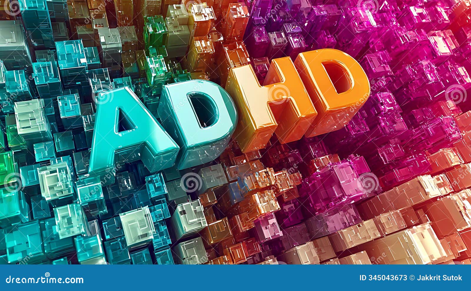 ADHD Breaking Apart Concept Children Brain Digital Illustration ...