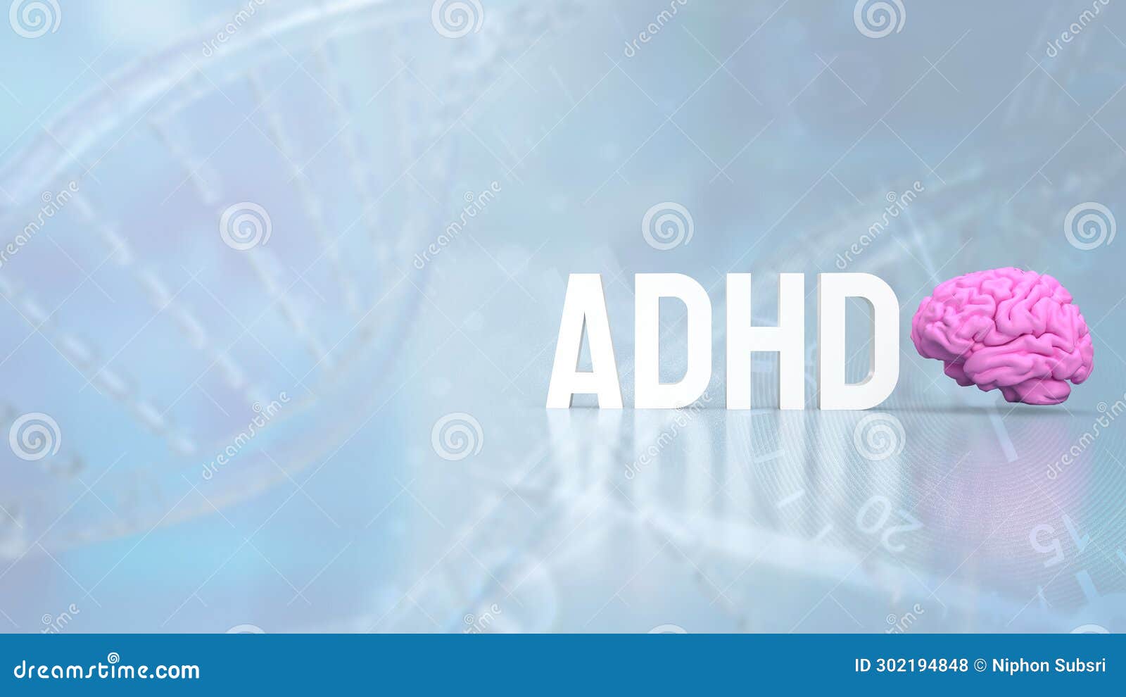 The ADHD for Medical or Education Concept 3d Rendering Stock ...