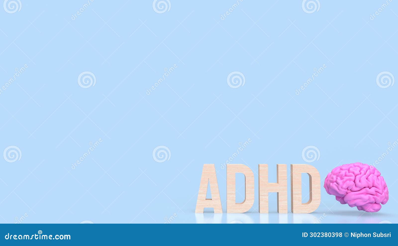 The ADHD for Medical or Education Concept 3d Rendering Stock ...