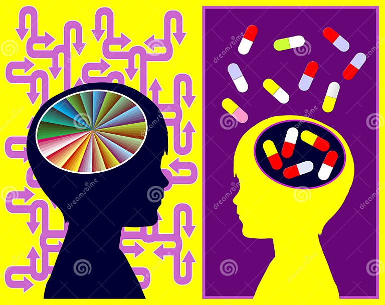 ADHD Medication stock illustration. Illustration of side - 45566288