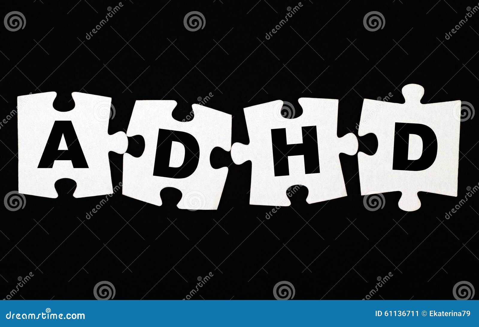 ADHD puzzle stock image. Image of chaos, text, letter - 61136711