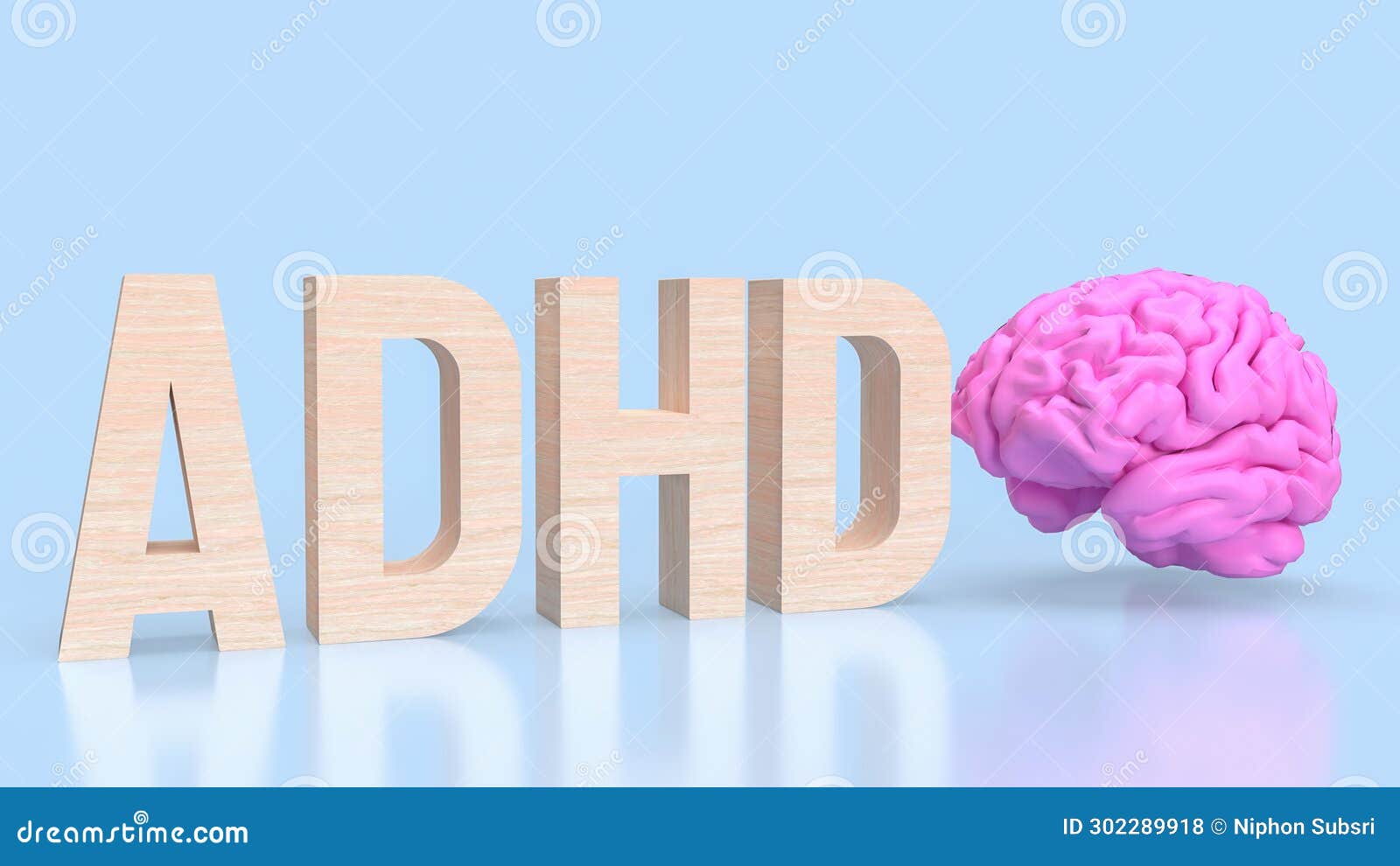 The ADHD for Medical or Education Concept 3d Rendering Stock ...