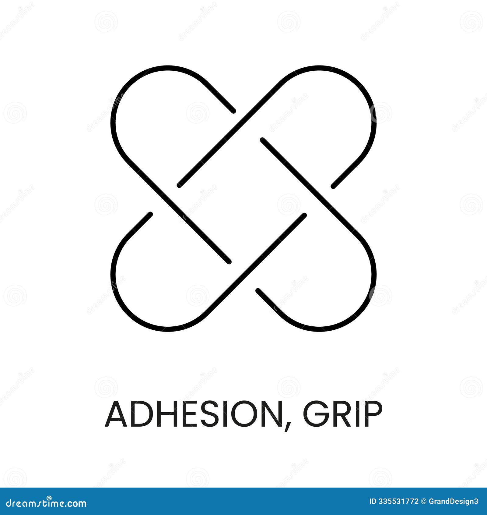 Adherencia Vectorial E Icono De Agarre Con Trazo Editable Ilustración ...