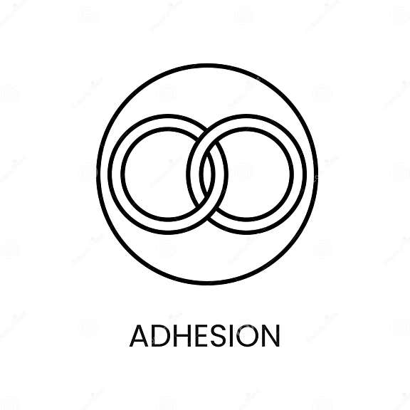 Adhesion Vector Line Icon with Editable Stroke Stock Illustration ...