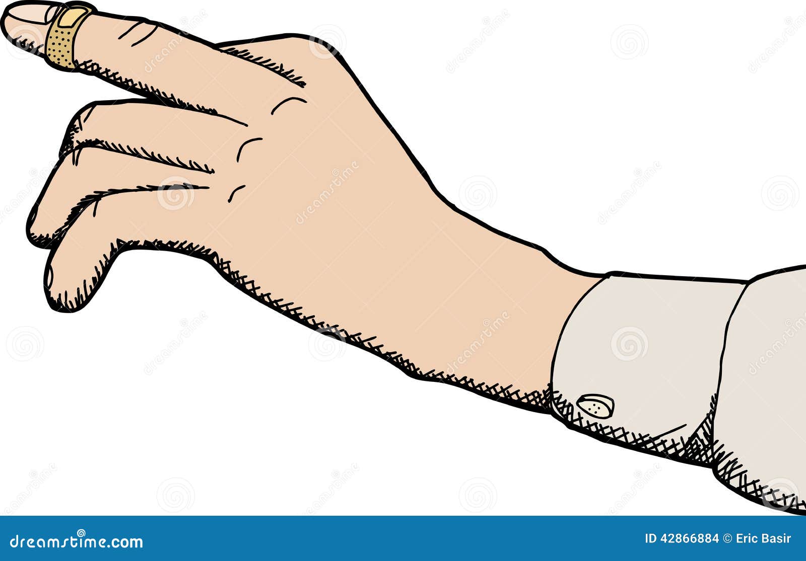 Adhesive Bandage on Finger stock vector. Illustration of paper - 42866884