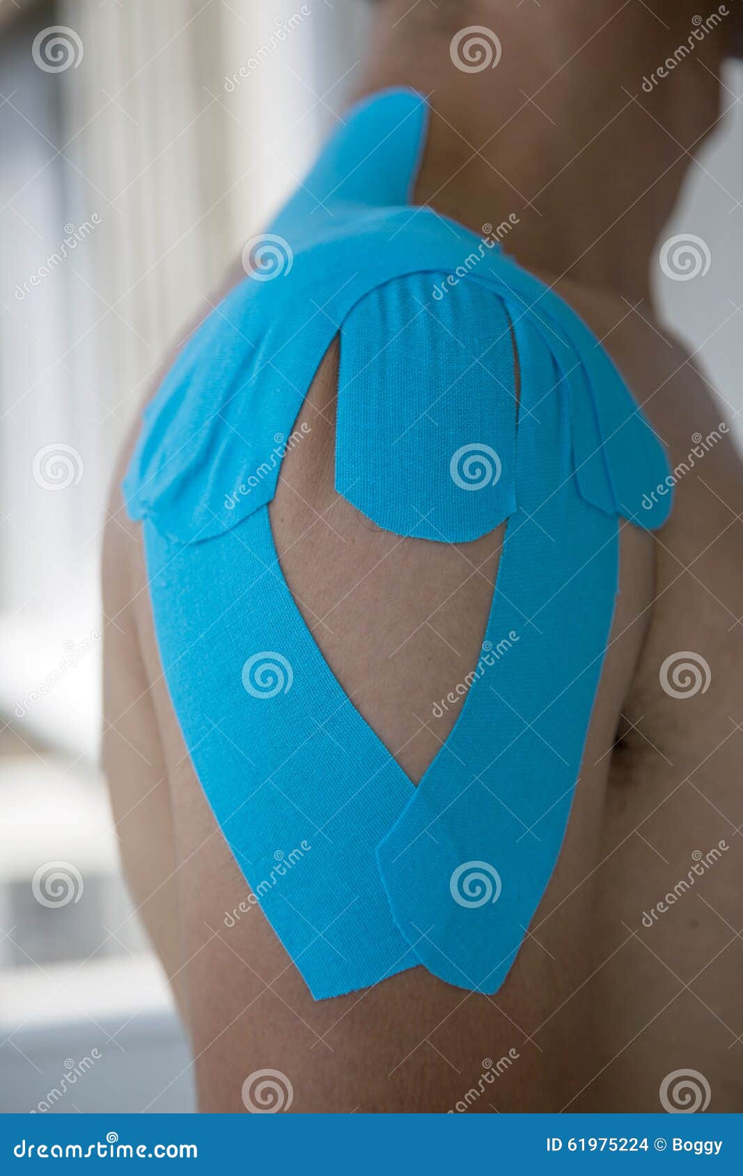 Adhesive Bandage on Shoulder Stock Photo - Image of shoulder, care ...
