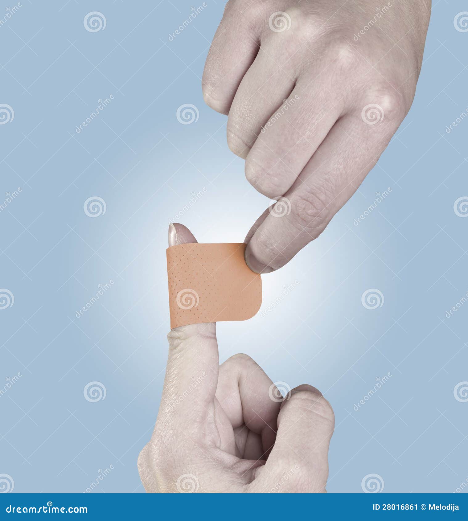 Adhesive Healing Plaster on Hand. Stock Image - Image of finger, heal ...