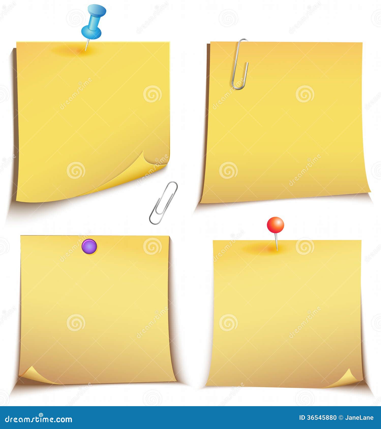 Adhesive memory Notes set stock illustration. Illustration of adhesive ...