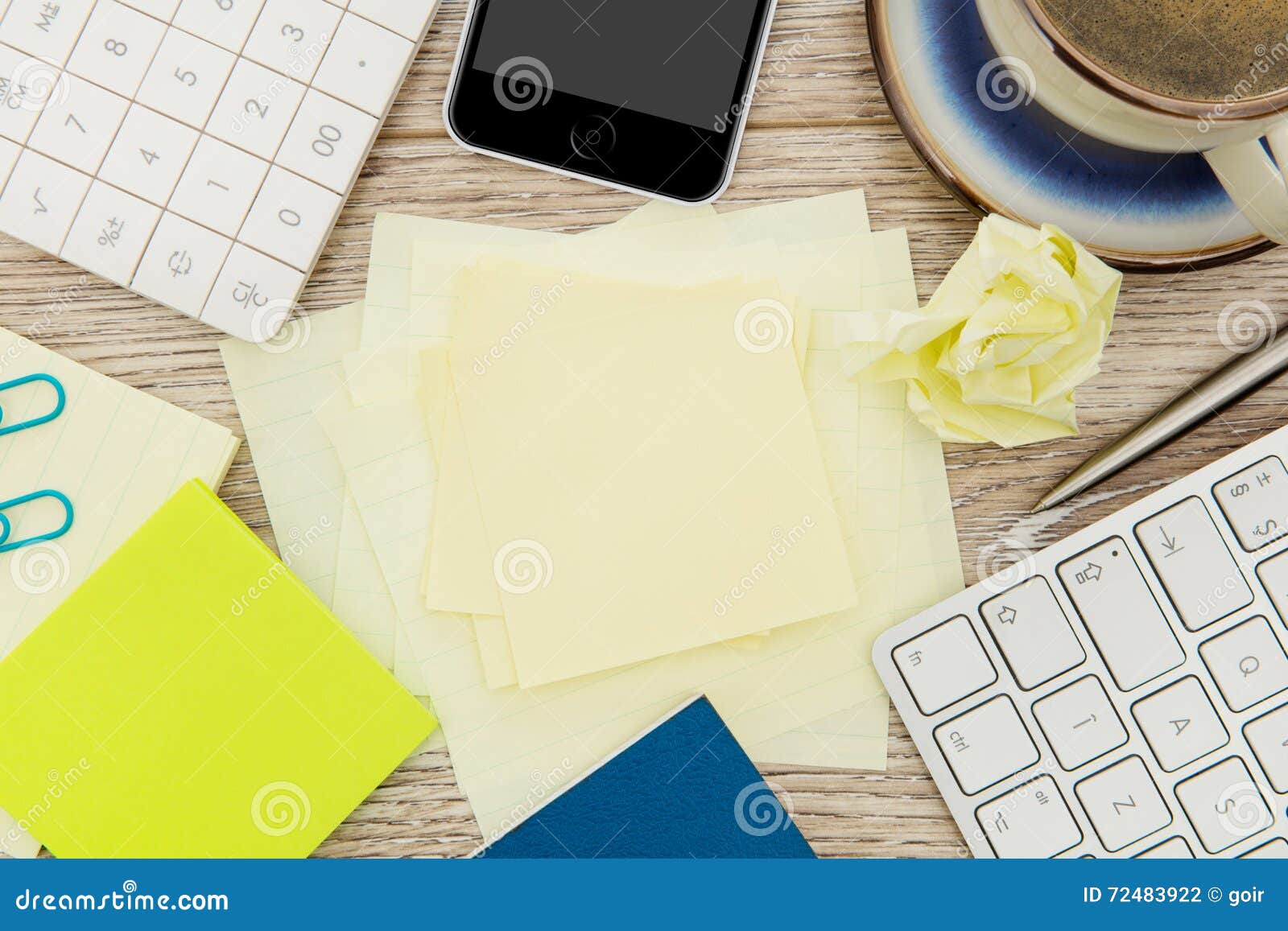 Adhesive note on desk stock photo. Image of figure, desk - 72483922