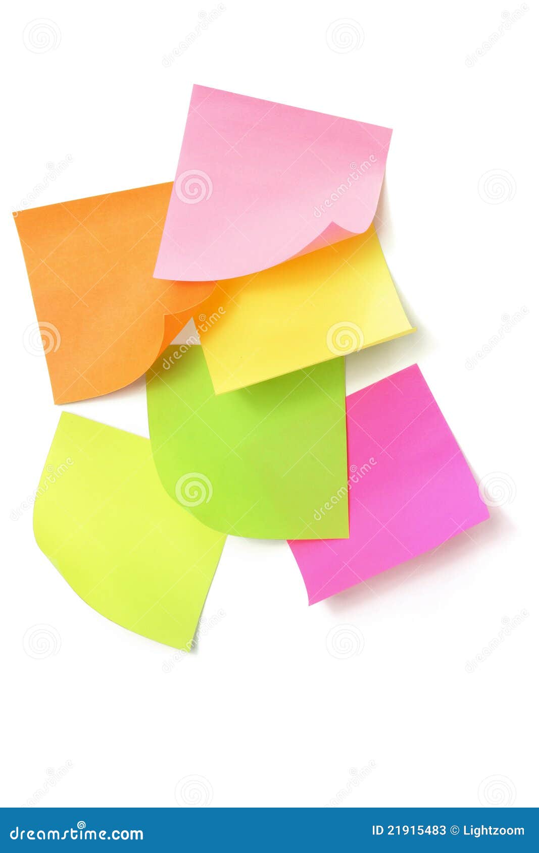 Adhesive Note Papers stock image. Image of curl, papers - 21915483