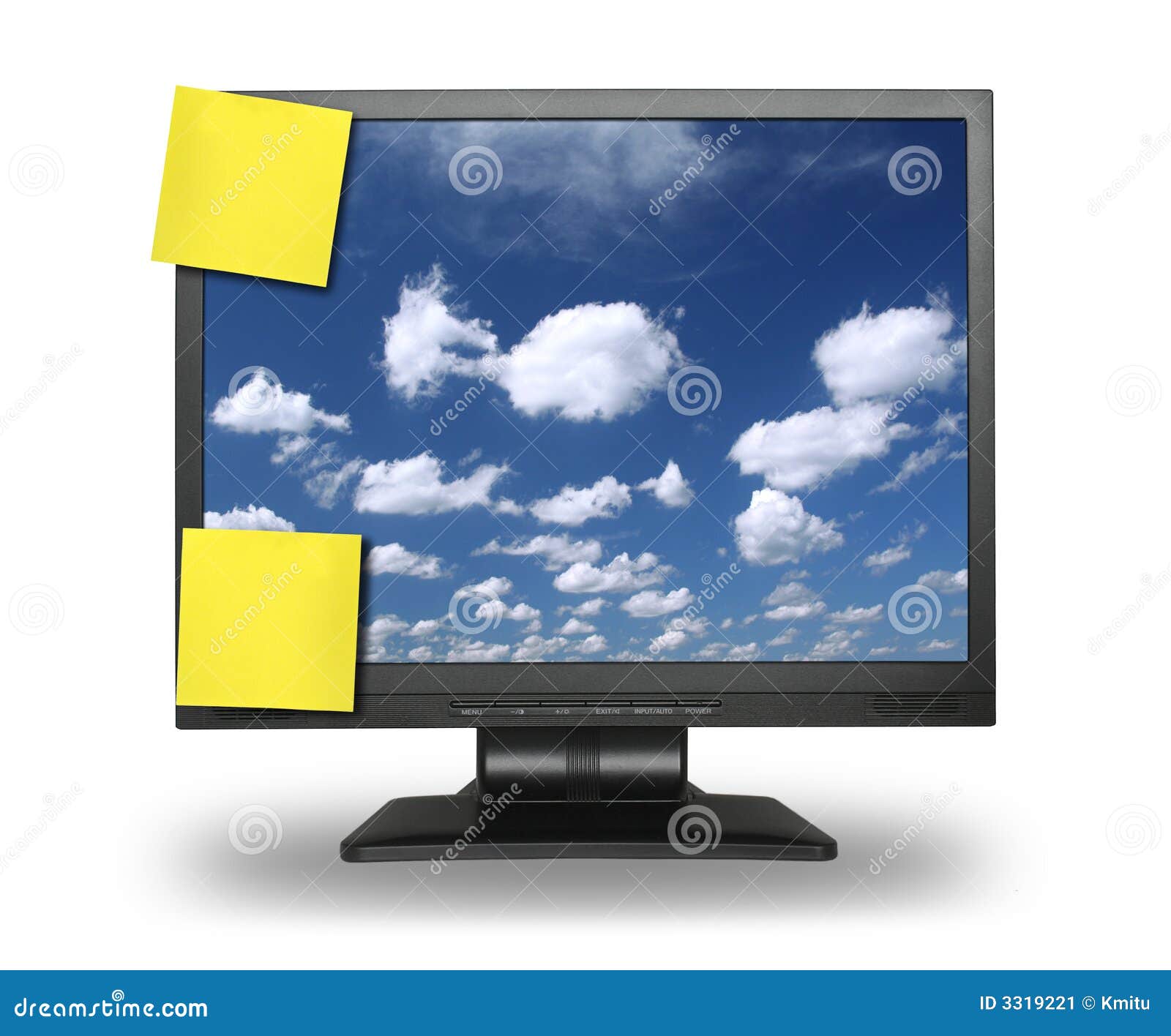 Adhesive Notes on Lcd with Sky Stock Image - Image of gorgeous, light ...