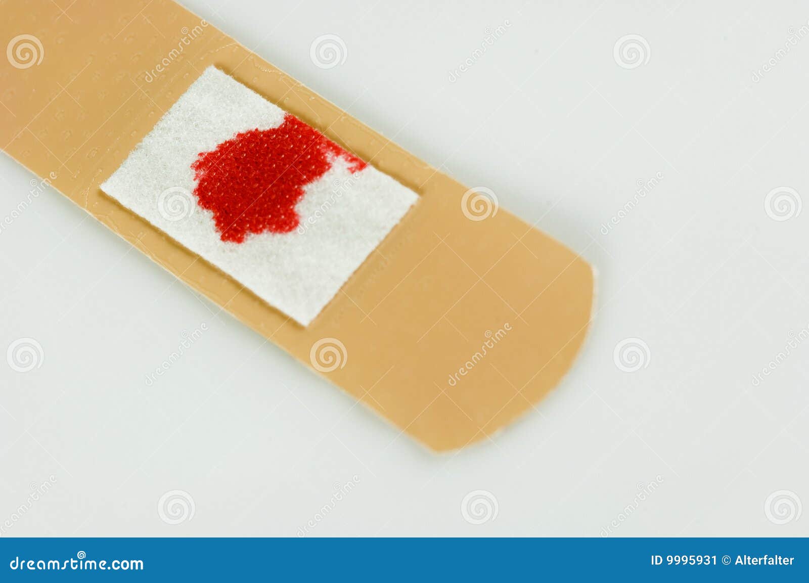 Adhesive Plaster with Blood Stock Image - Image of service, health: 9995931