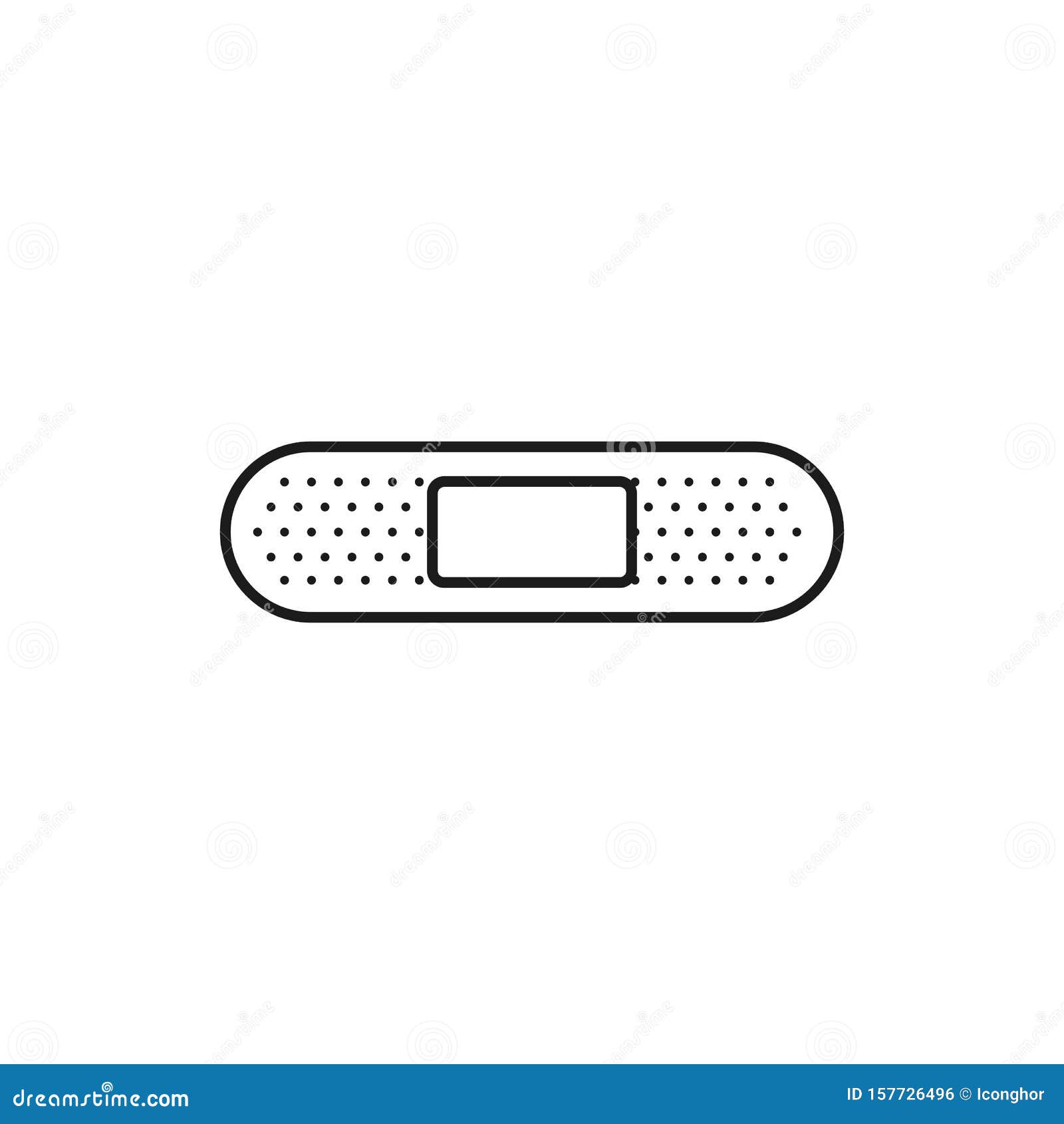 Adhesive Plaster Line Icon. Stock Vector - Illustration of adhesive ...