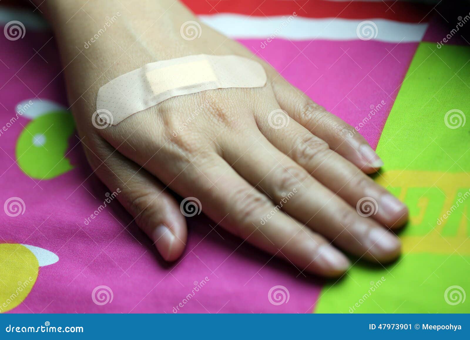 Adhesive plaster on skin. stock image. Image of women - 47973901