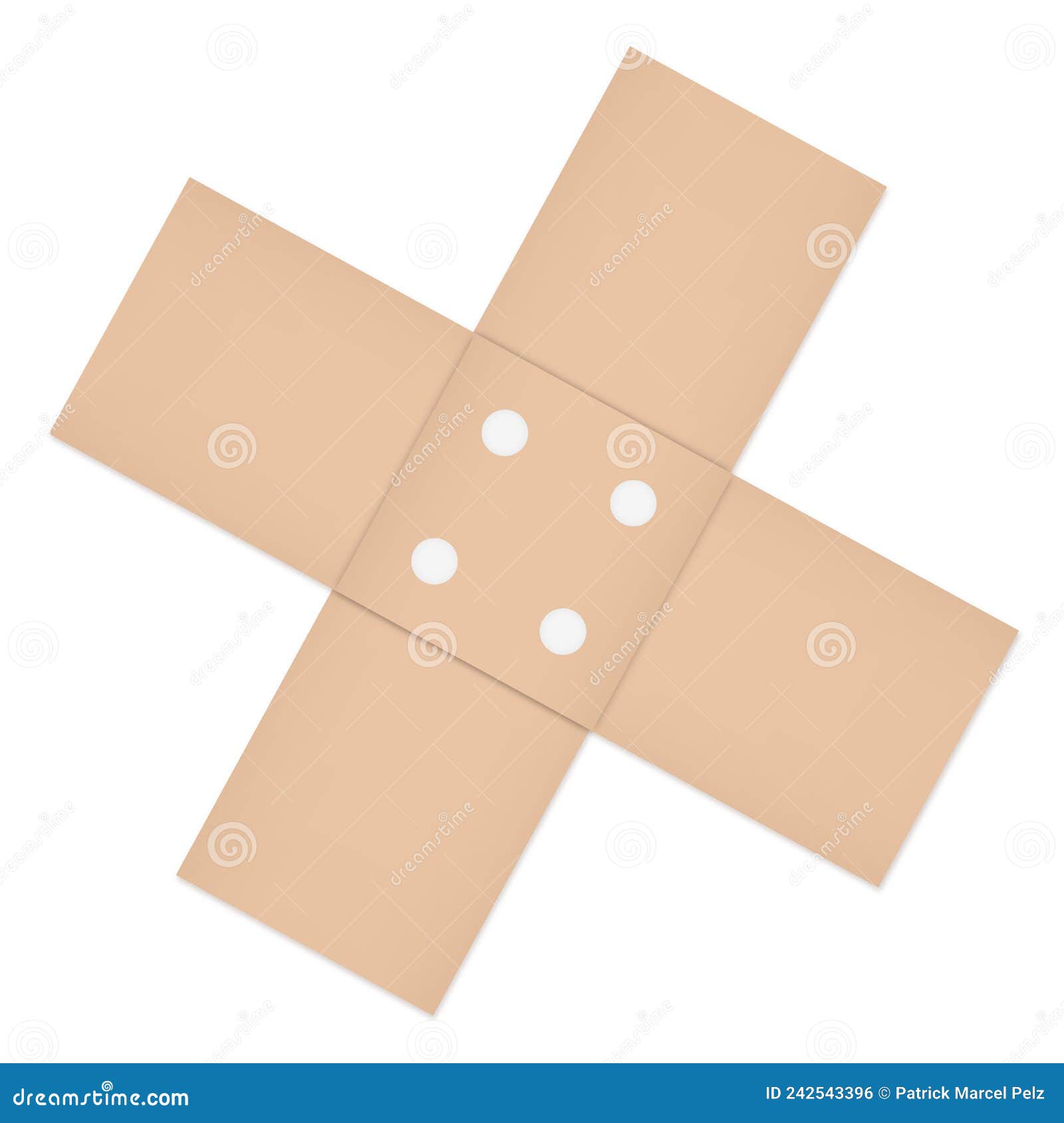 Adhesive plaster on white stock vector. Illustration of plaster - 242543396