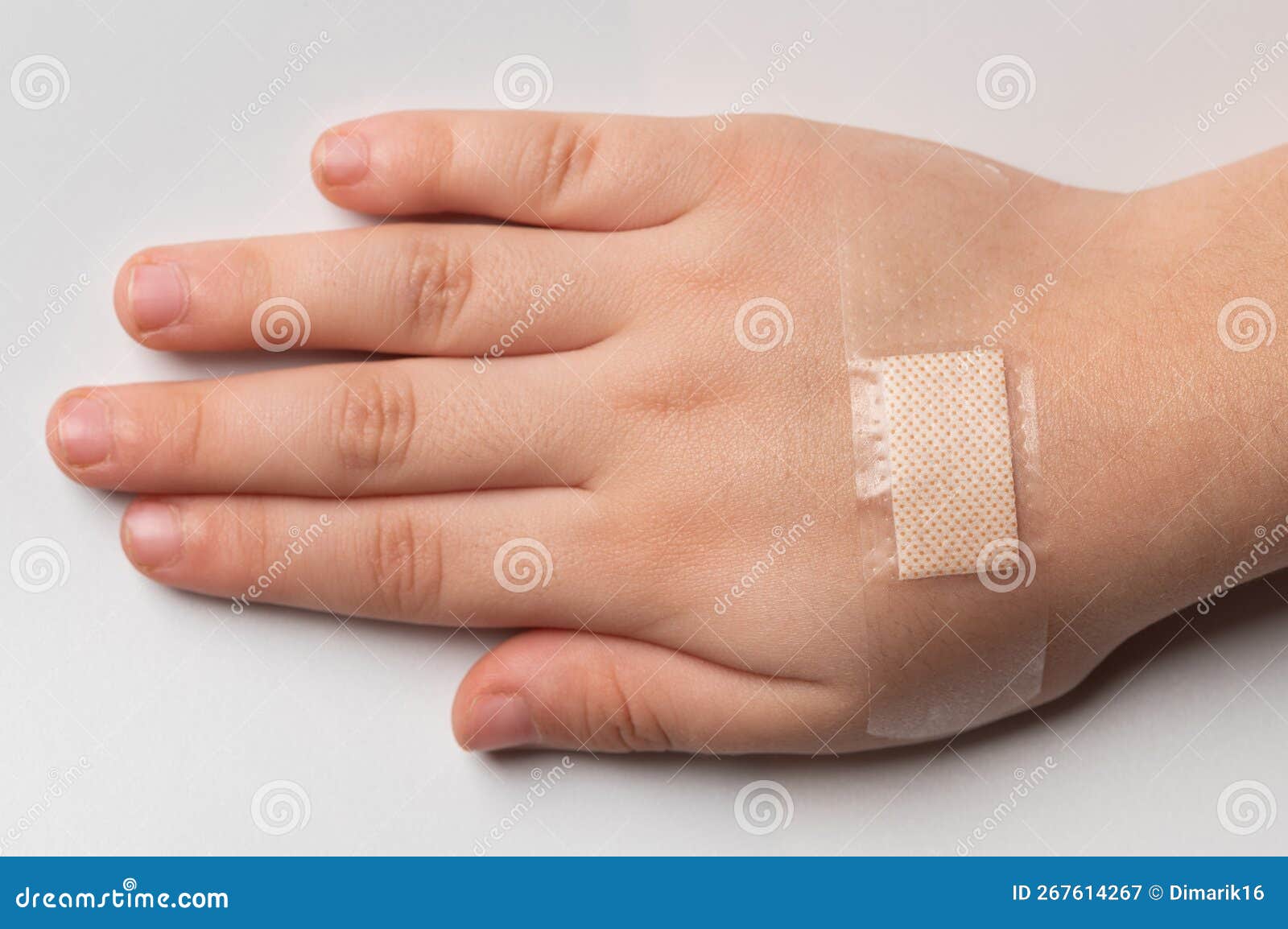 Adhesive Sticky Patch on Kid Hand Stock Image - Image of closeup, hurt ...