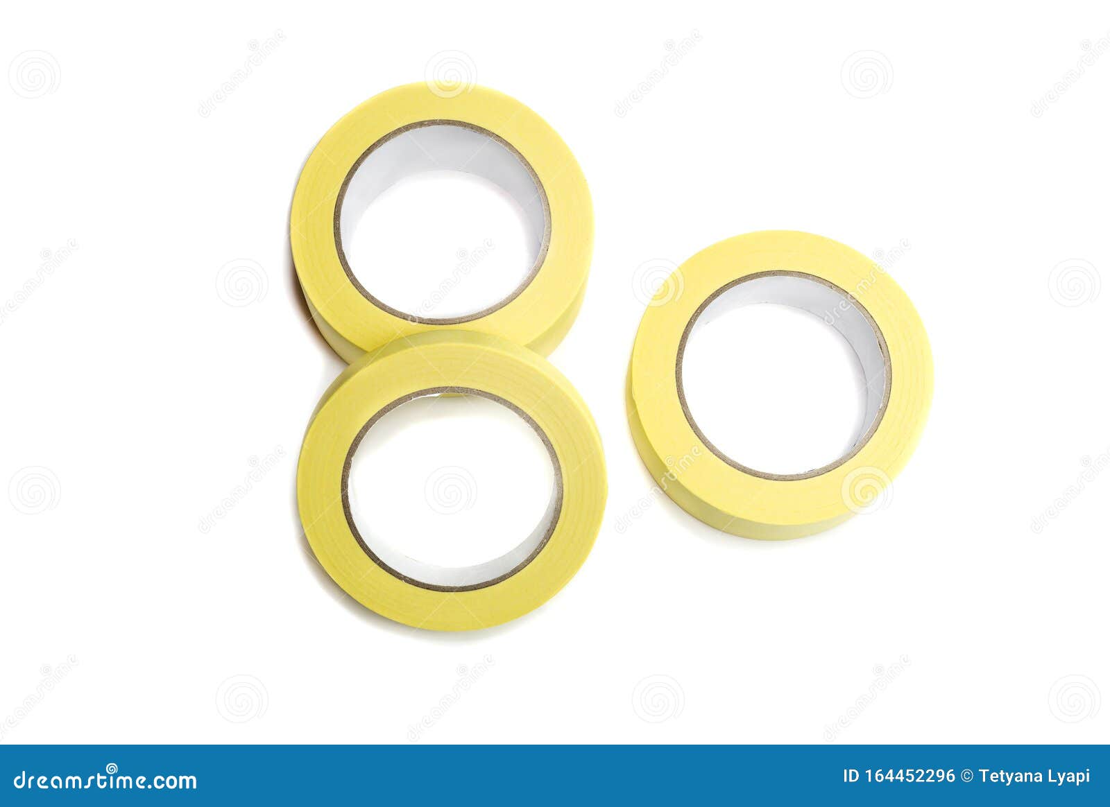 The Adhesive Tape of Different Sizes on a White Background Stock Photo ...