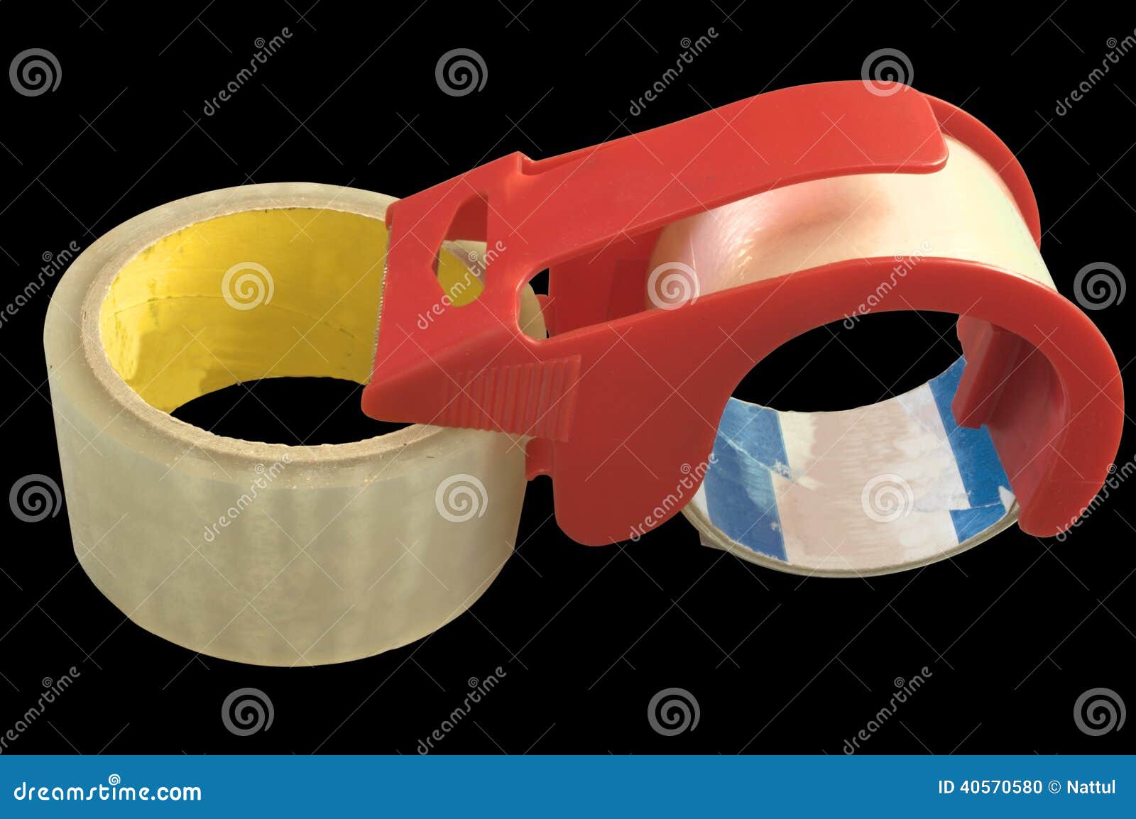 Adhesive tape with handler stock photo. Image of blue - 40570580