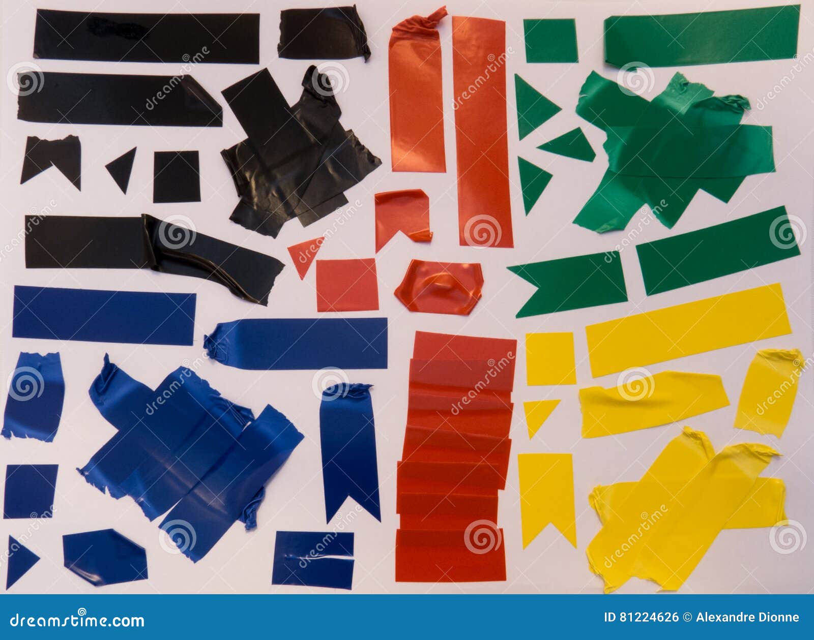 Adhesive tape pieces stock photo. Image of color, blue - 81224626