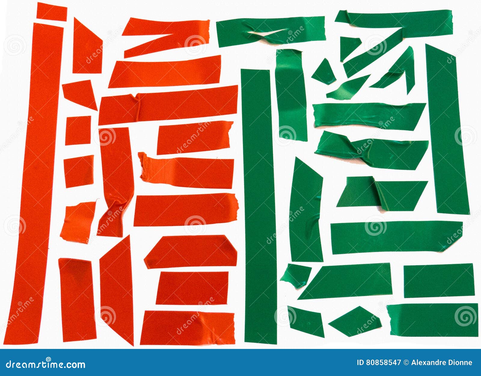Adhesive tape pieces stock image. Image of tape, green - 80858547