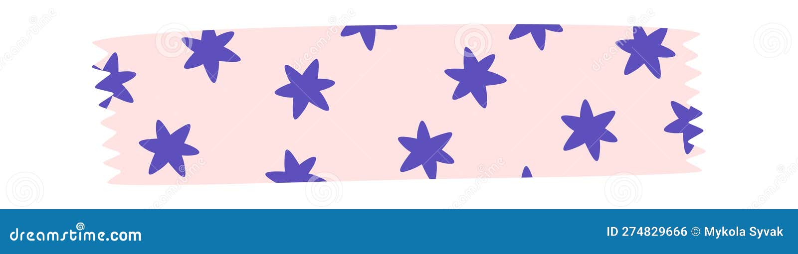 Adhesive Tape with Stars Pattern Stock Vector - Illustration of sticker ...