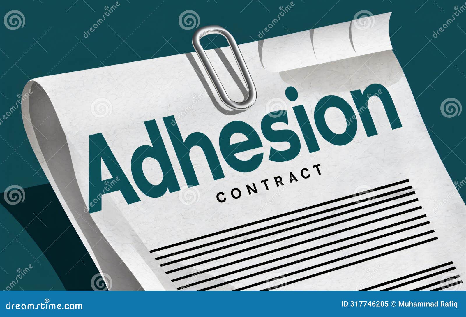 Illustration of the Text Adhesion Contract Stock Image - Image of ...
